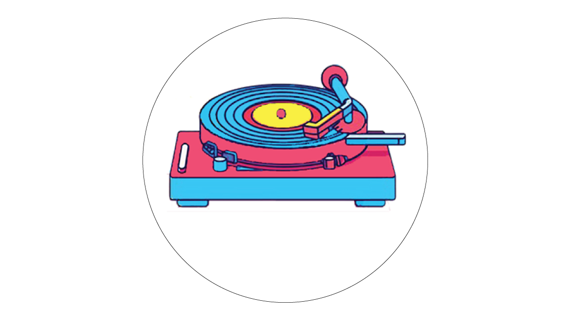 Record Turntable Button
