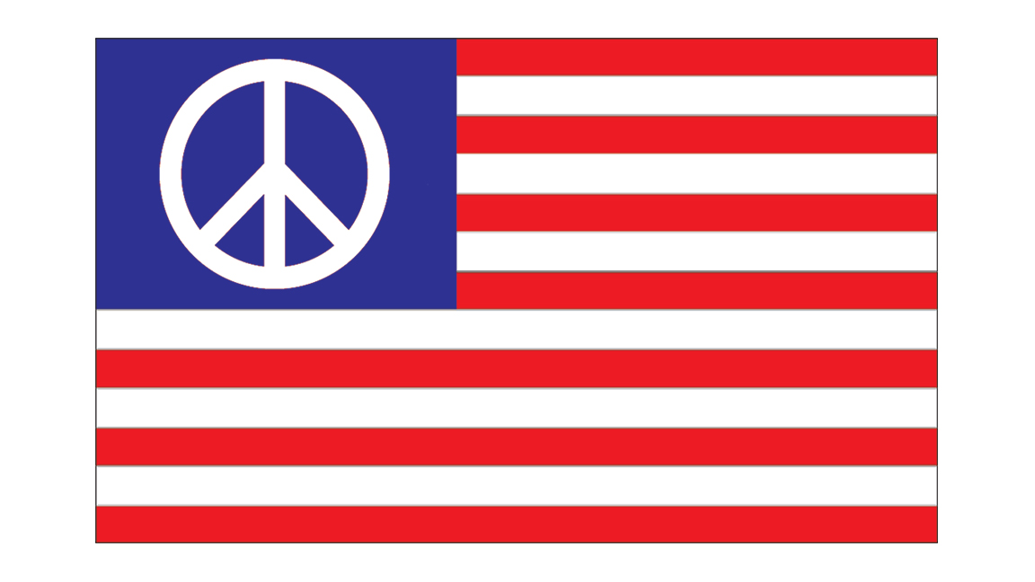 USA Peace Sign Flag 3' x 5'