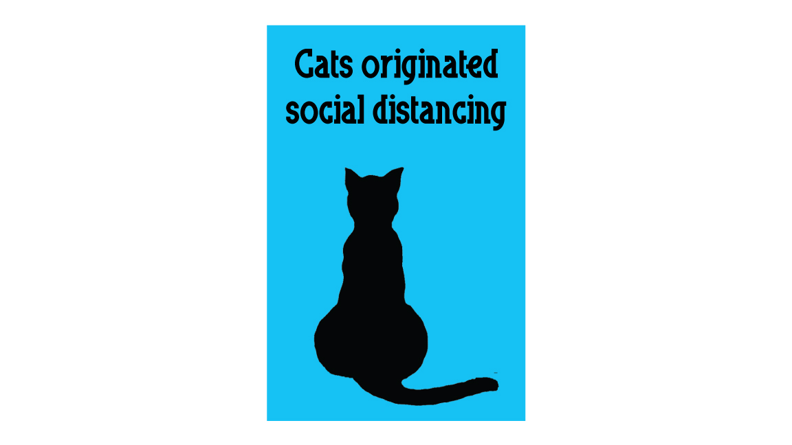 Cats Originated Social Distancing Magnet