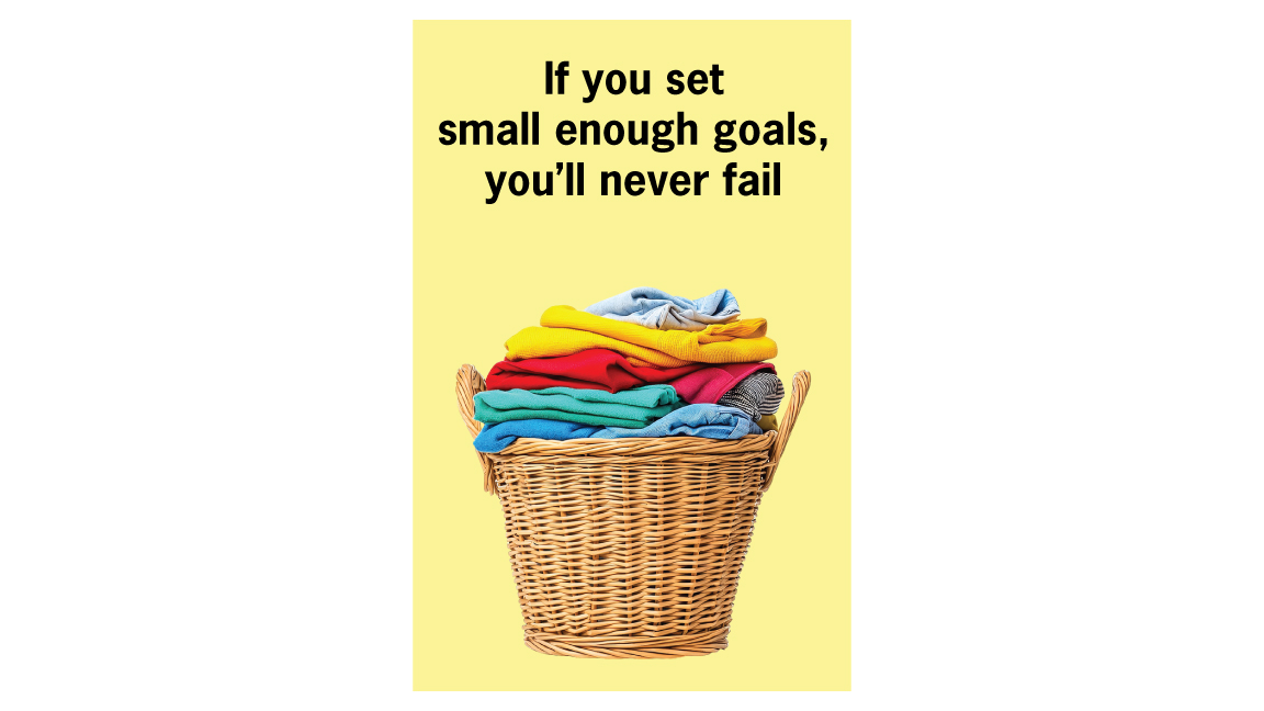 Set Small Goals Never Fail Magnet